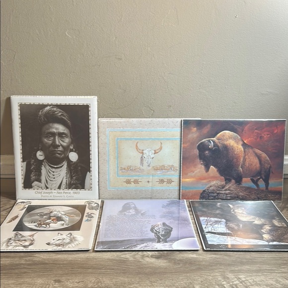 Wall Decor | Native American Art Prints Collection 8x1 Set Of Six ...